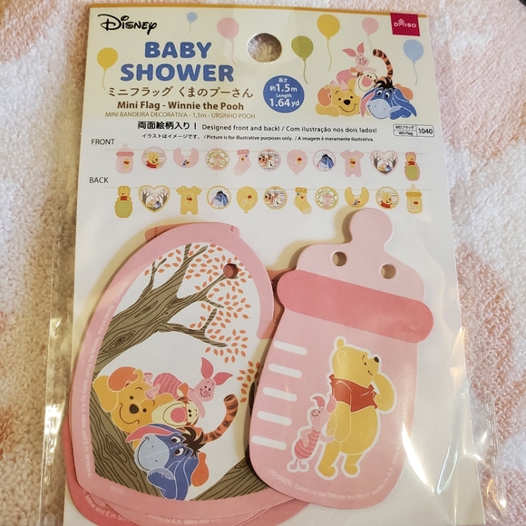 Daiso | Party Supplies | Daiso Winnie The Pooh Baby Shower Banner ...